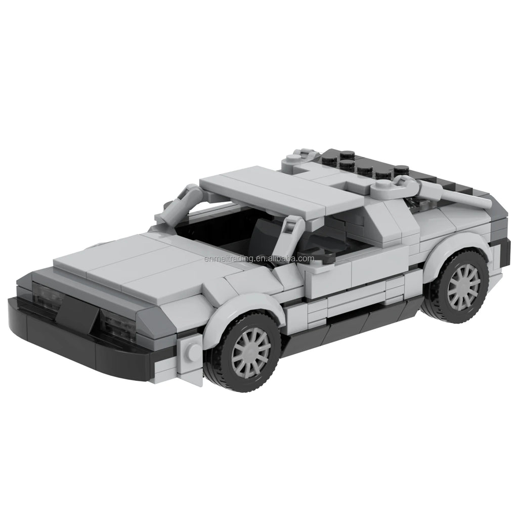 MOC City Toy Car of Back to the Future Racing Car Model Plastic Buildi ...