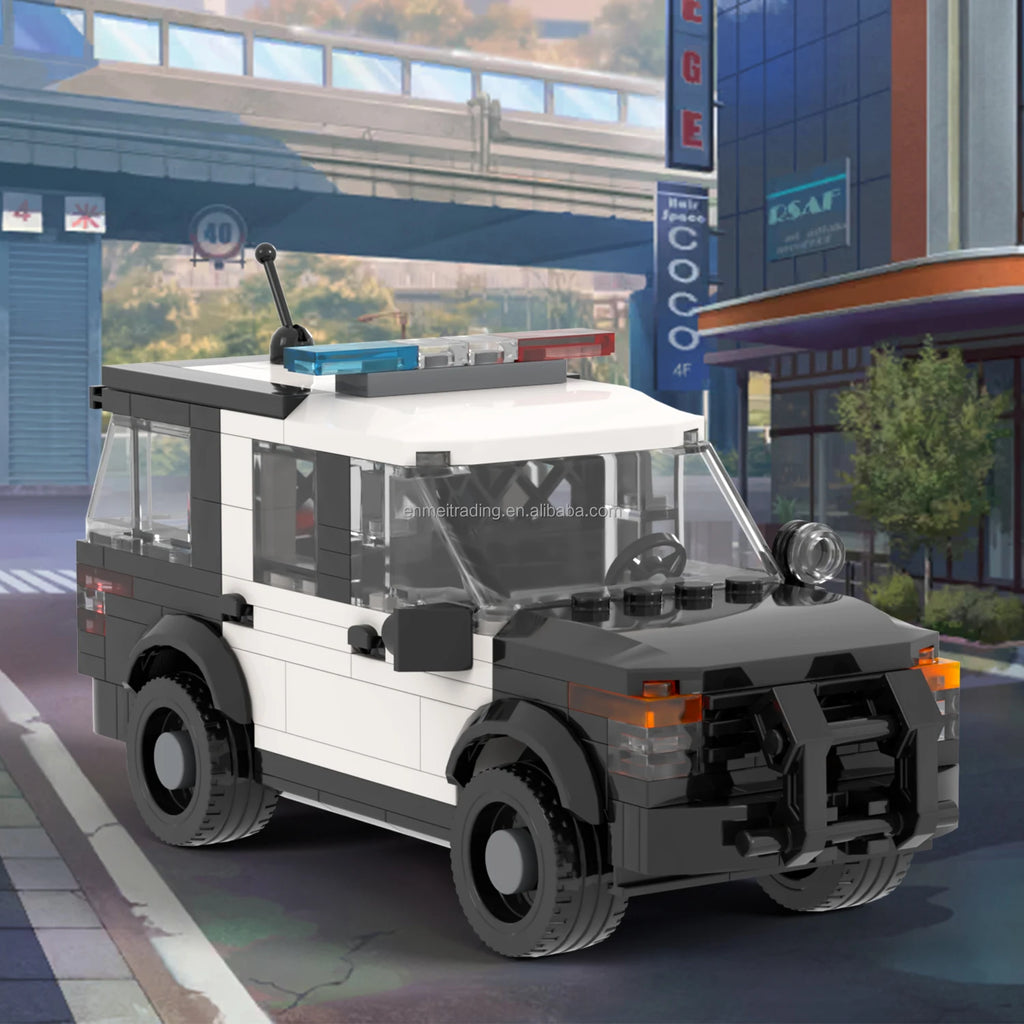 MOC City Toy Car Squad Car Model Plastic Building Block Sets for Kids ...