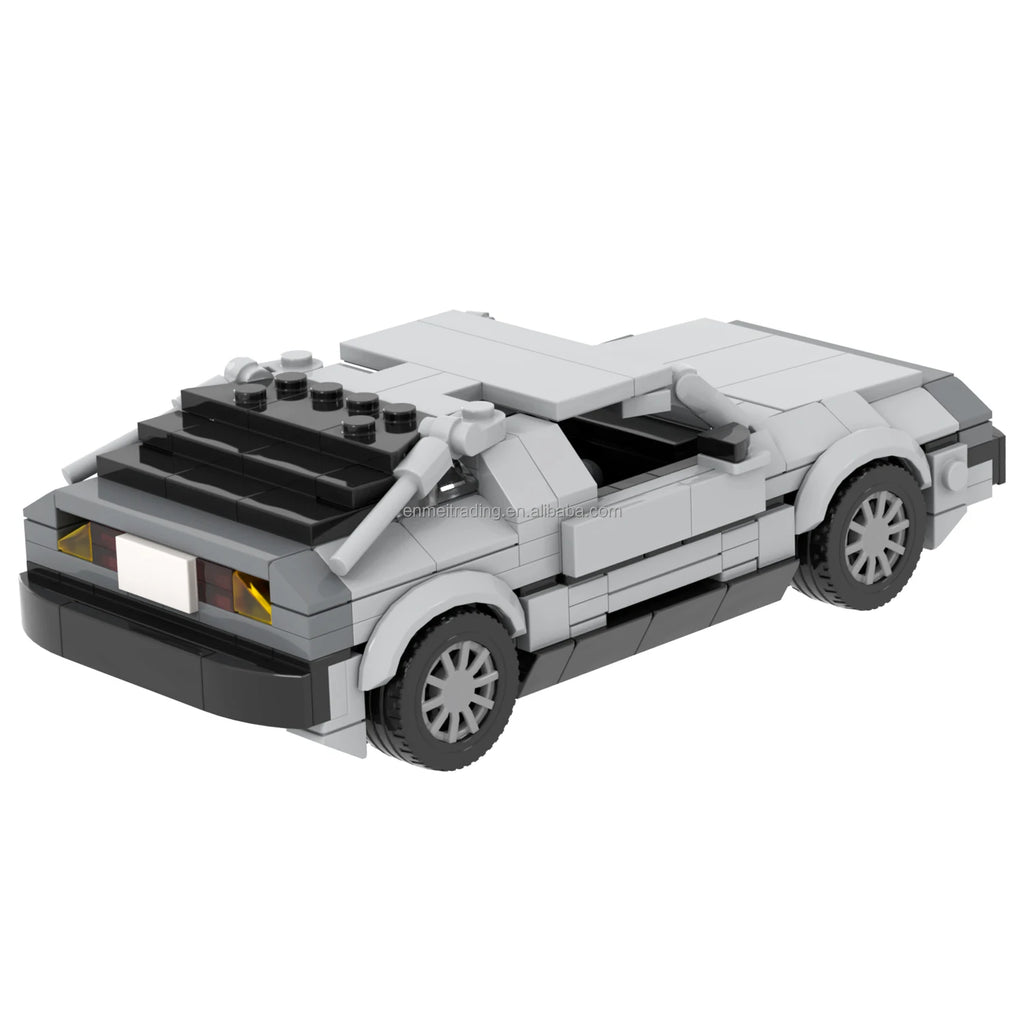 MOC City Toy Car of Back to the Future Racing Car Model Plastic Buildi ...
